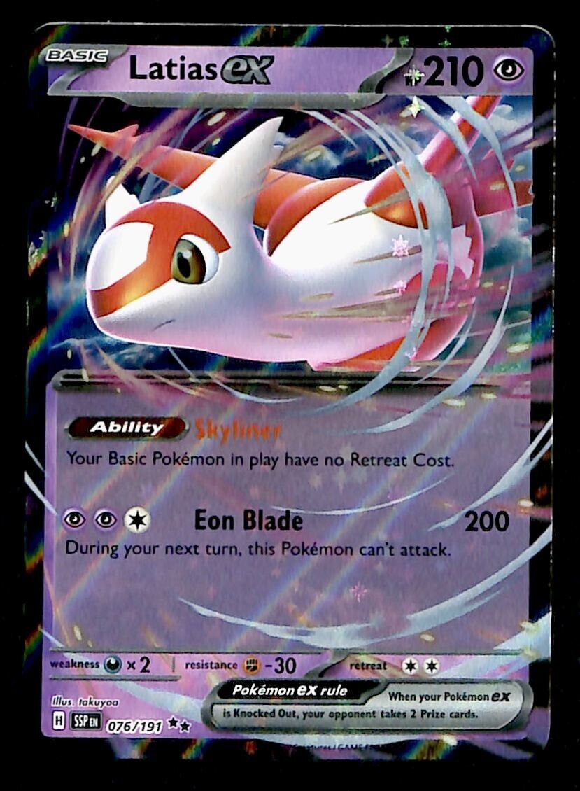 Latias EX Ultra Rare Surging Sparks 076/191, NM Pokemon Card