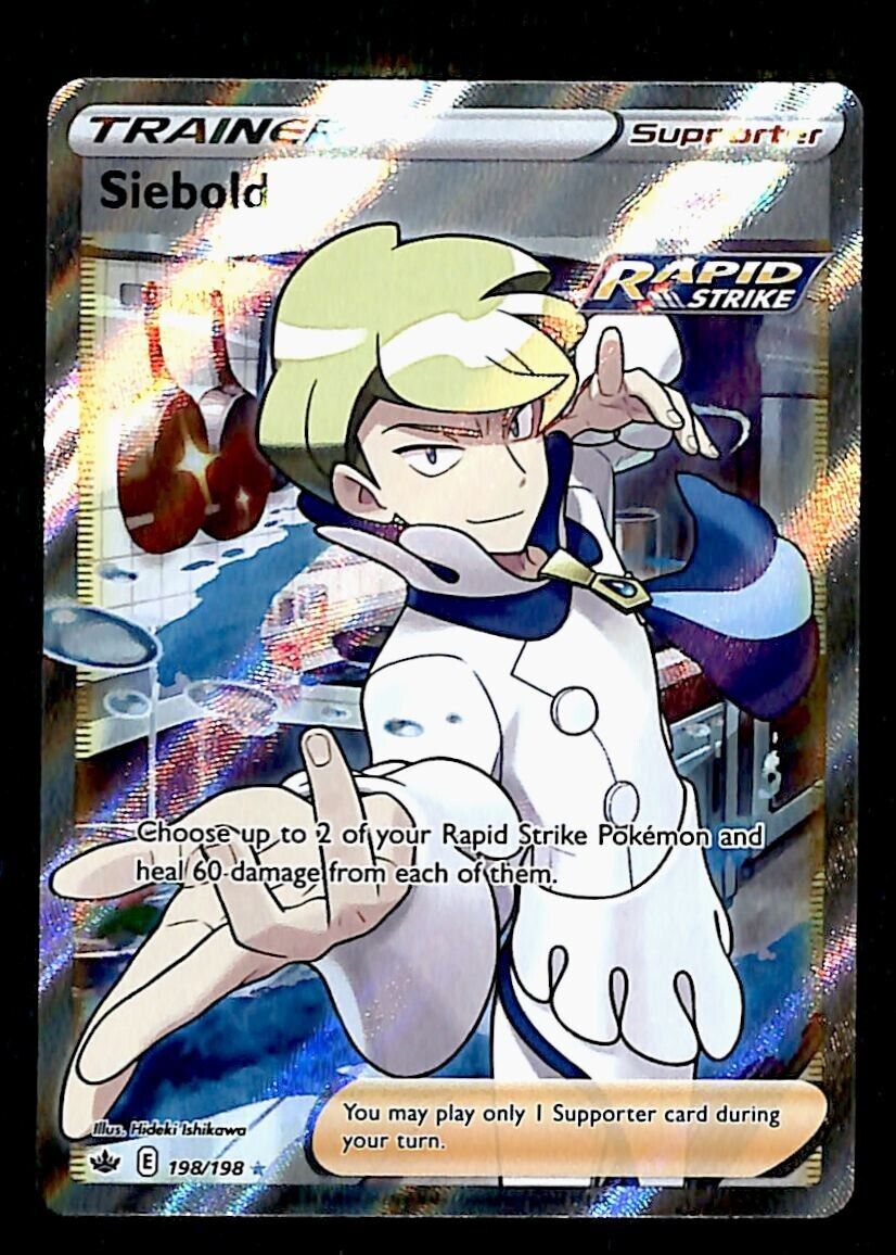 Siebold Chilling Reign 198/198, NM Pokemon Card