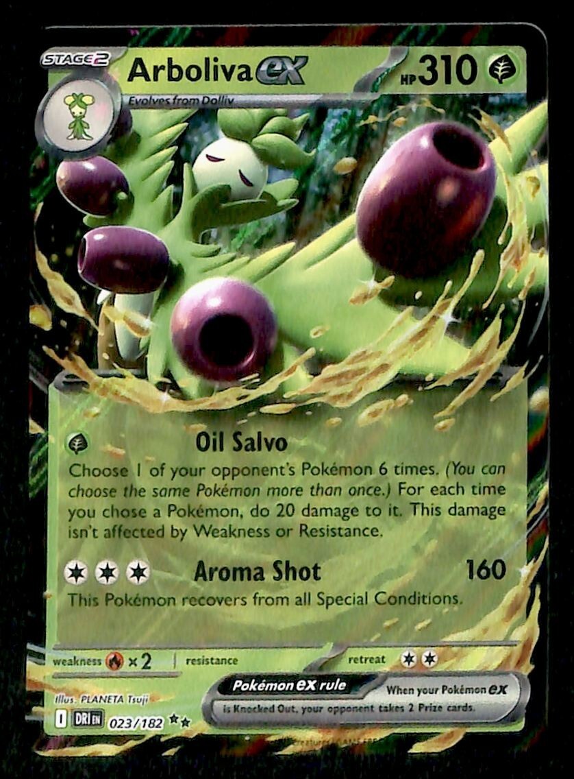 Arboliva ex Rare Destined Rivals 023/182, NM Pokemon Card