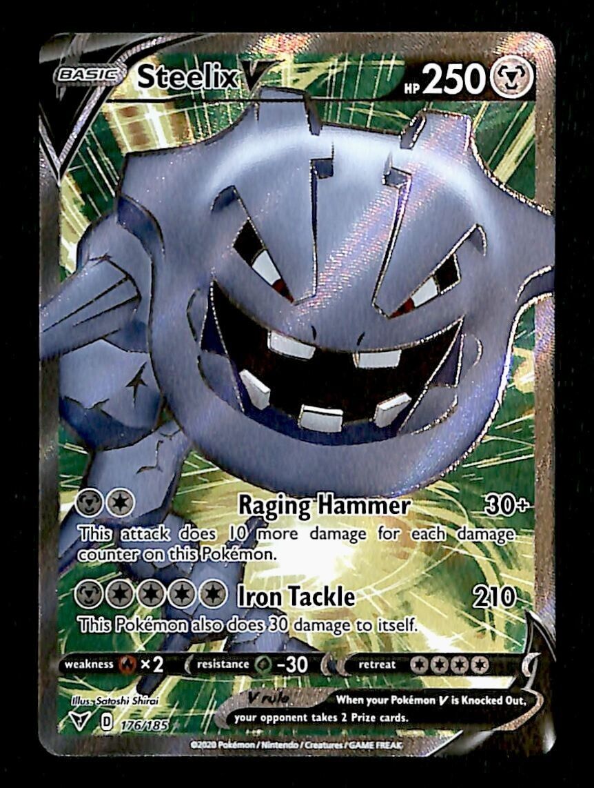 Steelix V Full Art Vivid Voltage 176/185, NM Pokemon Card