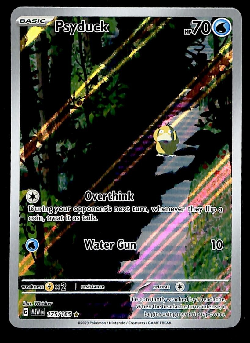 Psyduck Illustration Rare Scarlet & Violet 151 175/165, NM Pokemon Car
