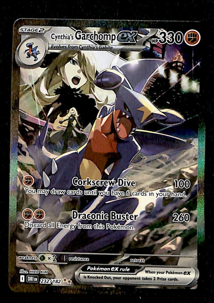 Cynthias Garchomp ex Illustration Rare Destined Rivals NM, 232/182 Pok