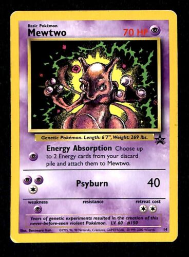 Mewtwo Black Star Promo 14, VG Pokemon Card