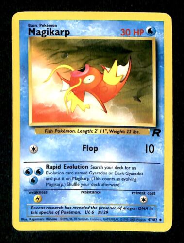 Magikarp Team Rocket EX, 47/82 Pokemon Card.