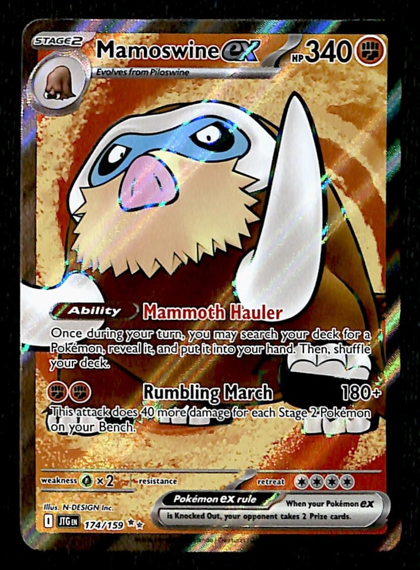 Mamoswine EX Full Art Journey Together 174/159, NM Pokemon Card
