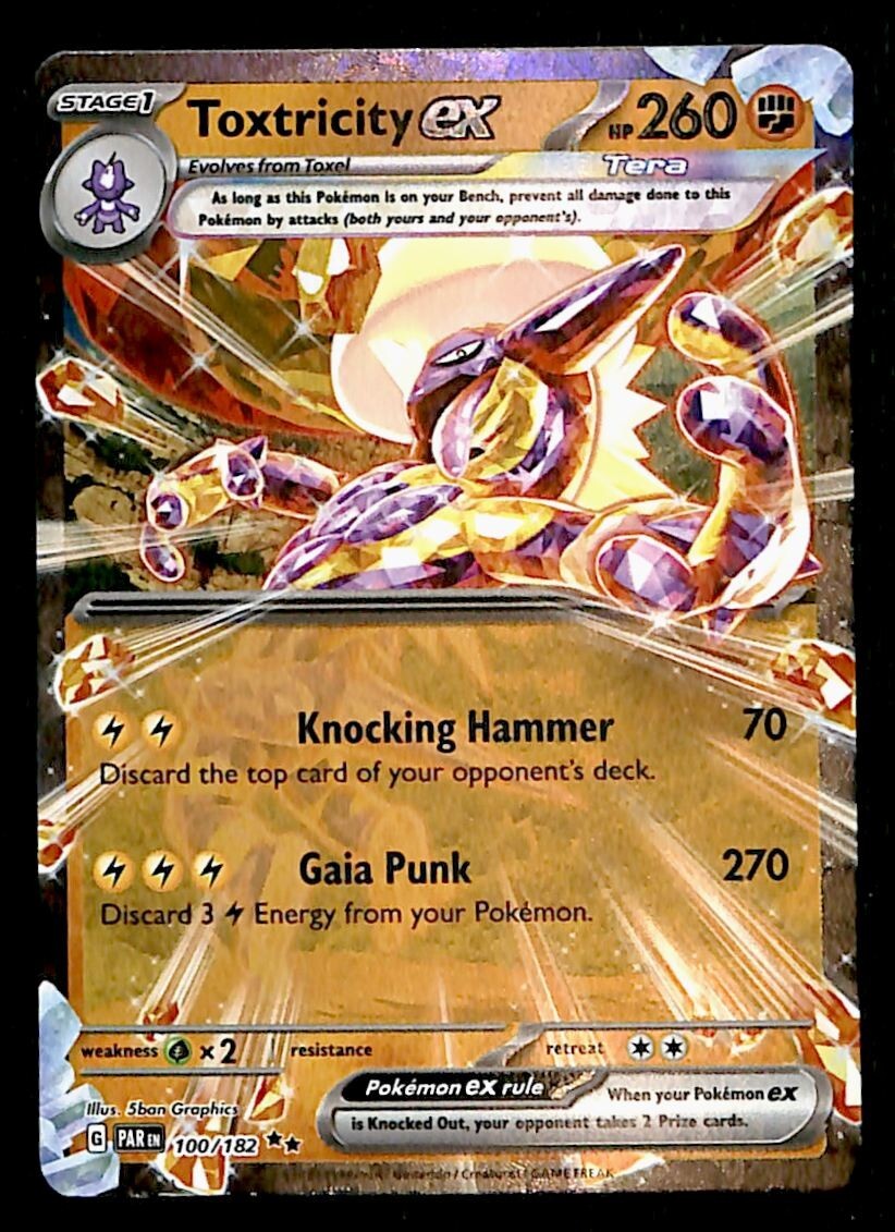 Toxtricity ex Ultra Rare Paradox Rift 100/182, NM Pokemon Card