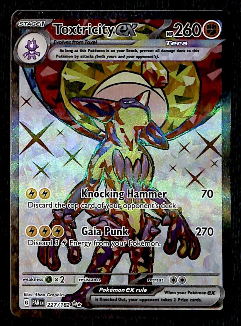 Toxtricity EX Full Art Paradox Rift 227/182, NM Pokemon Card