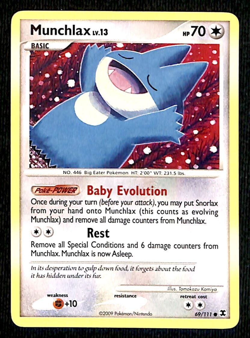 Munchlax Rising Rivals NM, 69/111 Pokemon Card
