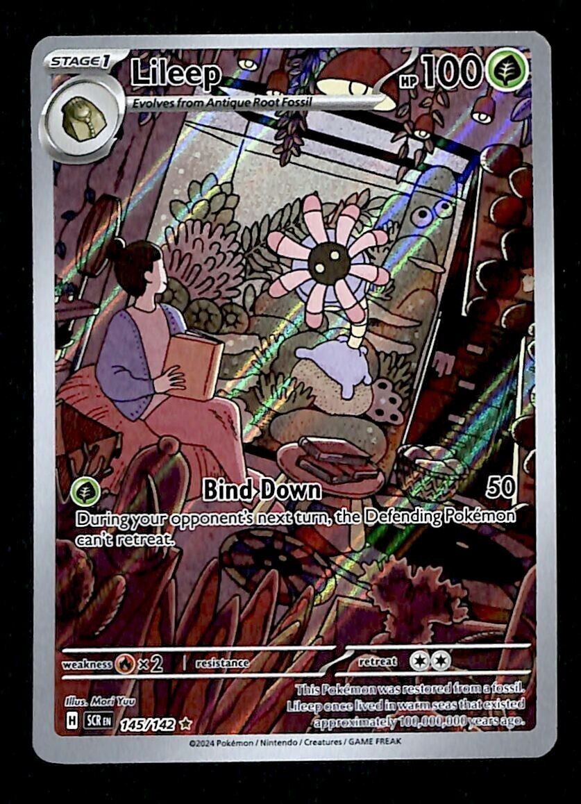 Lileep Illustration Rare Stellar Crown 145/142, NM Pokemon Card