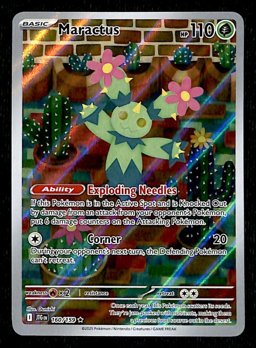 Maractus Illustration Rare Journey Together 160/159, NM Pokemon Card