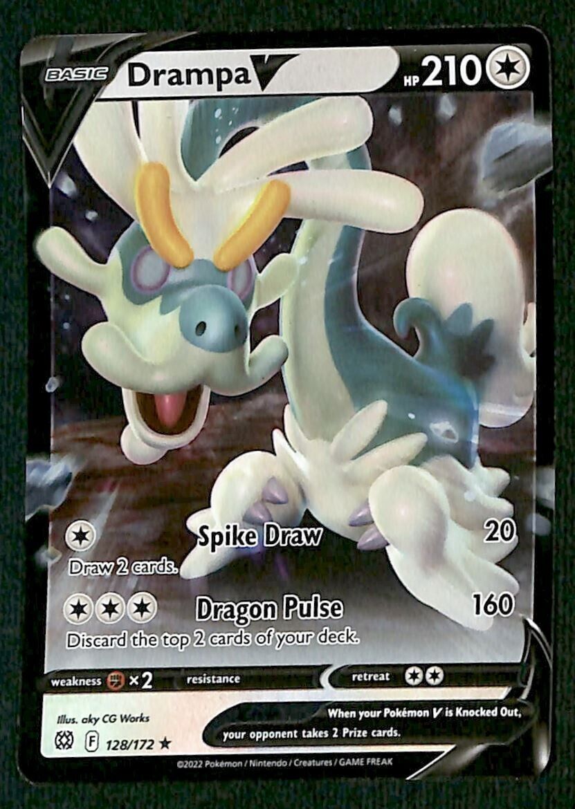 Drampa V Ultra Rare Brillint Stars 128/172, NM Pokemon Card