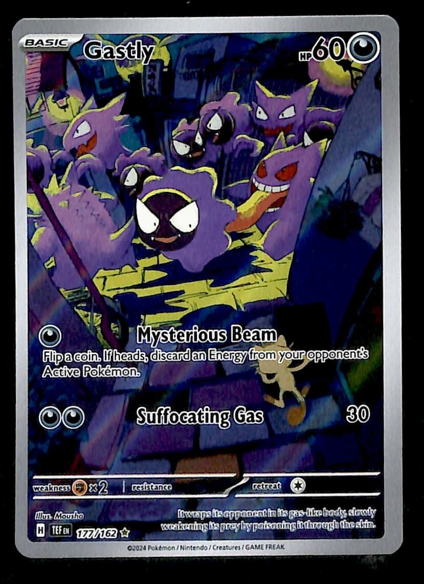 Gastly Illustration Rare Temporal Forces 177/162, NM Pokemon Card