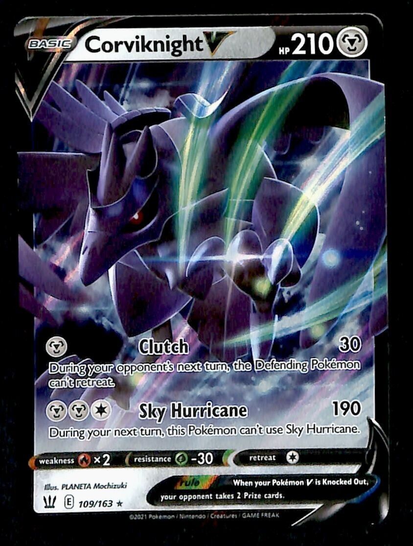 Corviknight V Ultra Rare Battle Styles 109/163, NM Pokemon Card