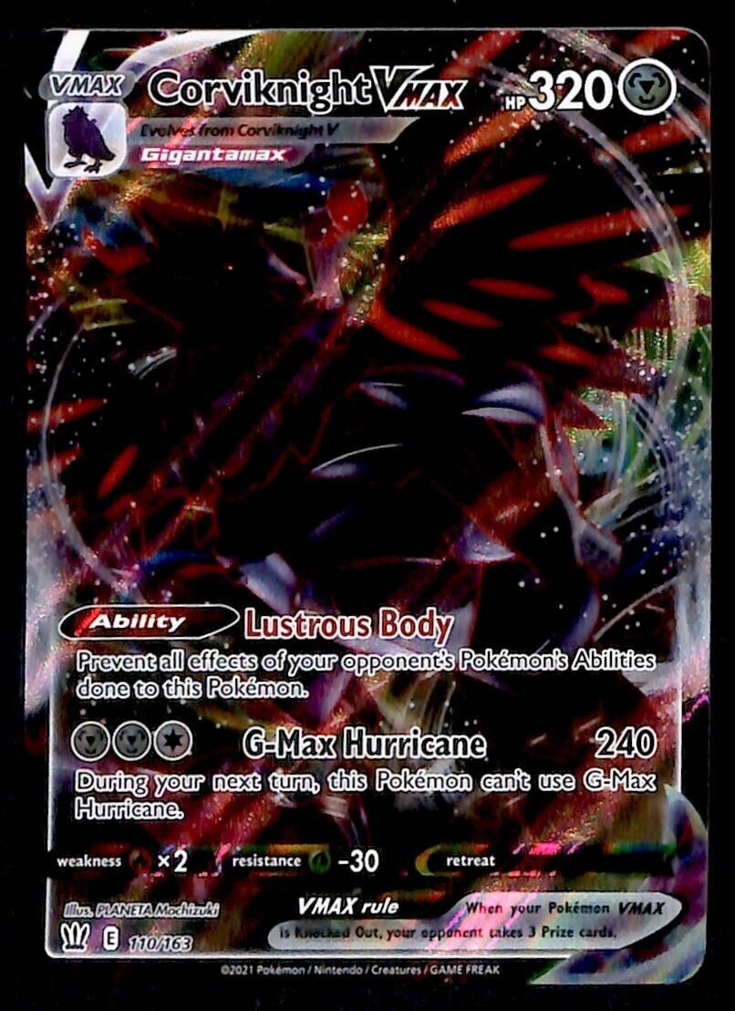 Corviknight VMAX Ultra Rare Battle Styles 110/163, NM Pokemon Card