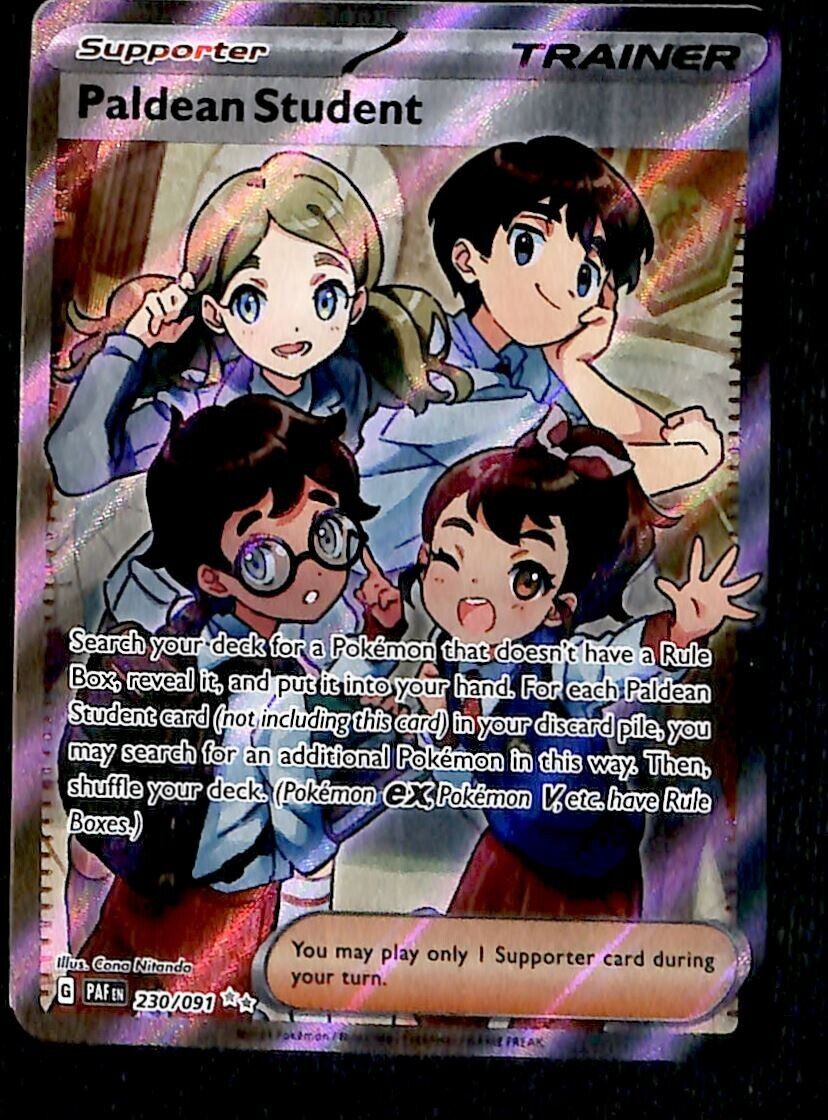 Paldean Student Full Art Ultra Rare Paldean Fates 230/091, NM Pokemon