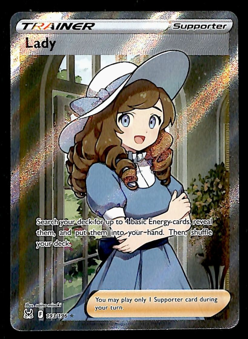 Lady Full Art Trainer Lost Origin 193/196, NM Pokemon Card