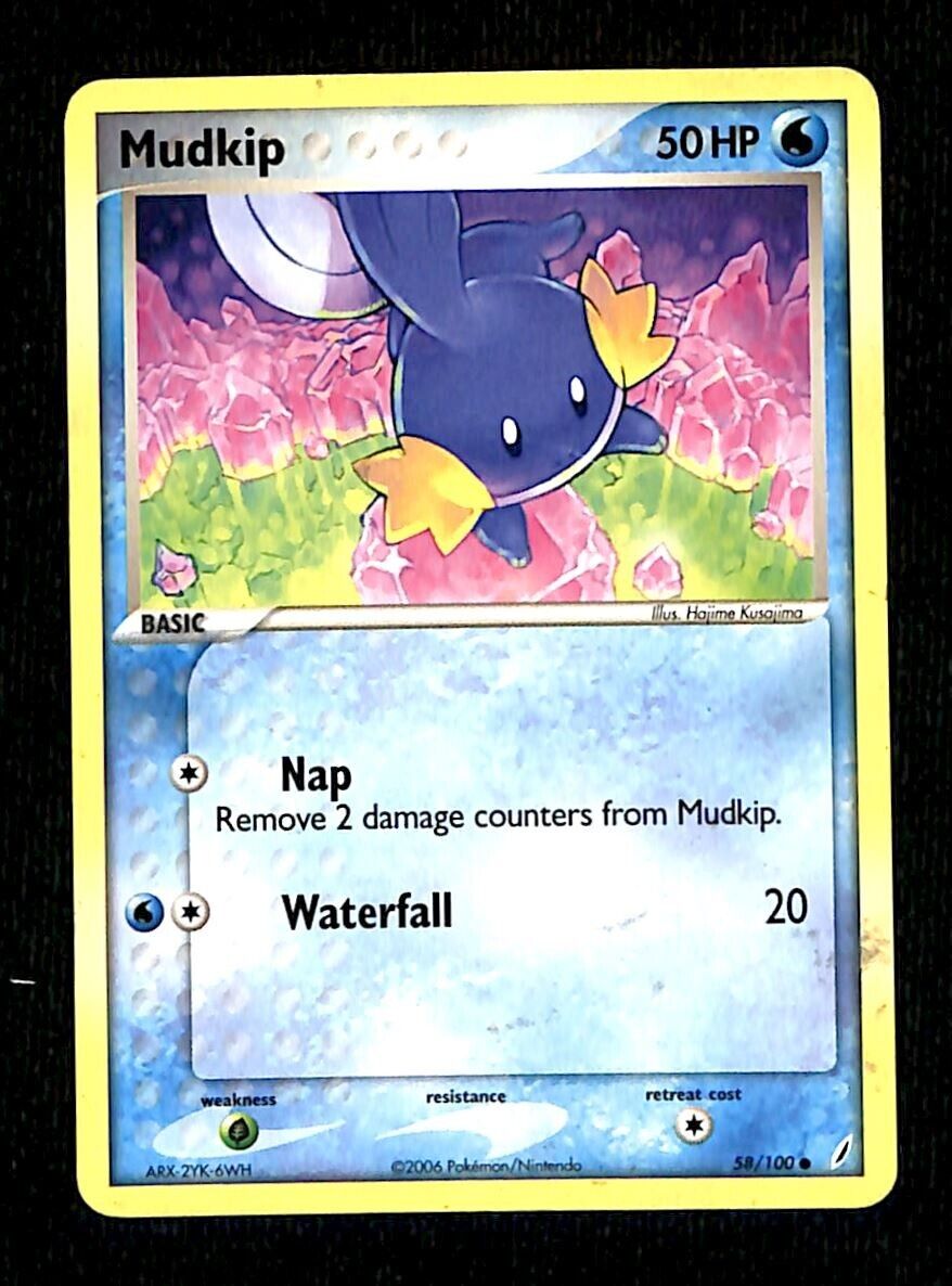 Mudkip Crystal Guardians EX, 58/100 Pokemon Card