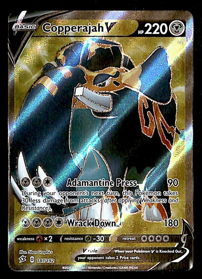 Copperajah V Full Art Rebel Clash 187/192, NM Pokemon Card