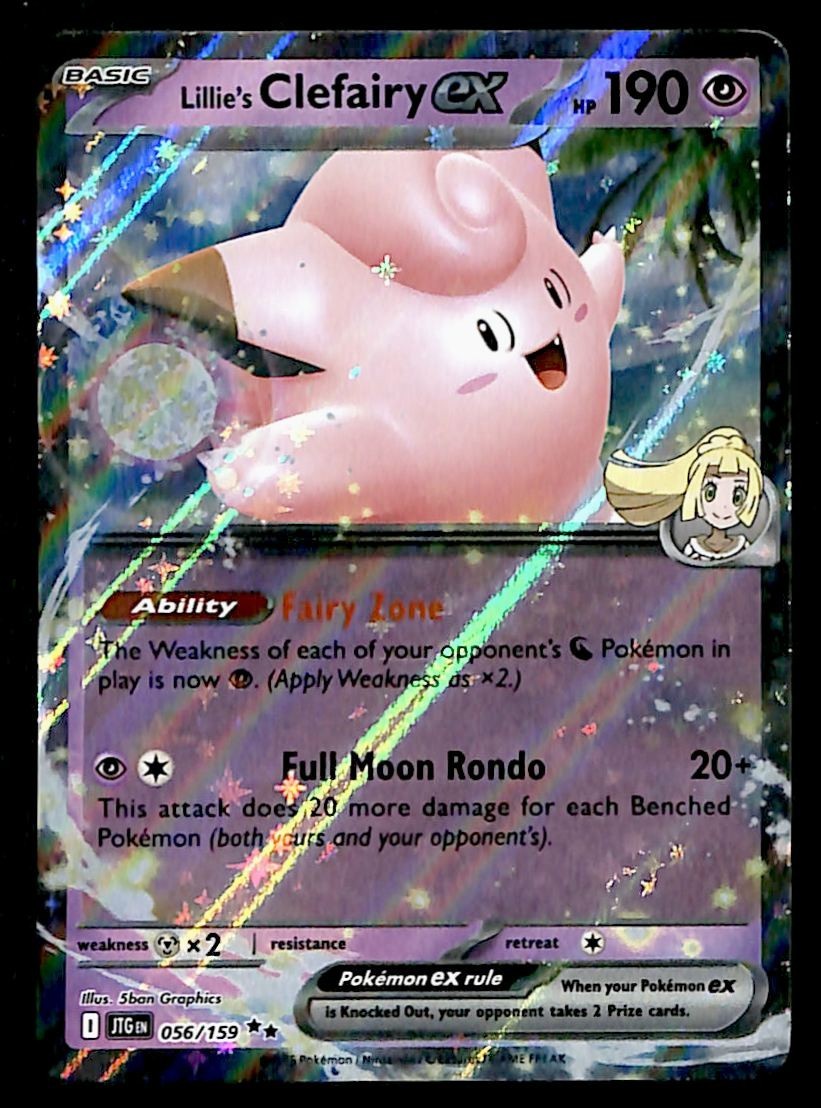 Lillies Clefairy ex Ultra Rare Journey Together 056/159, NM Pokemon Ca