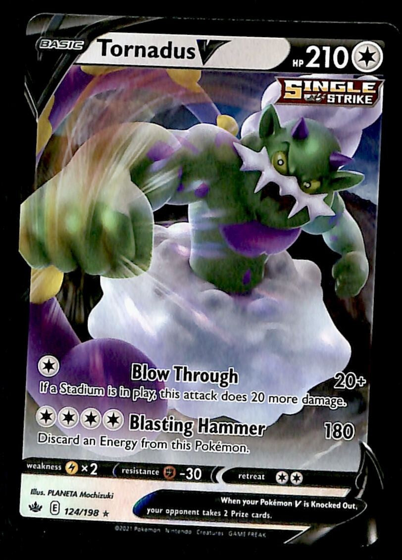 Tornadus V Ultra Rare Chilling Reign 124/264, NM Pokemon Card
