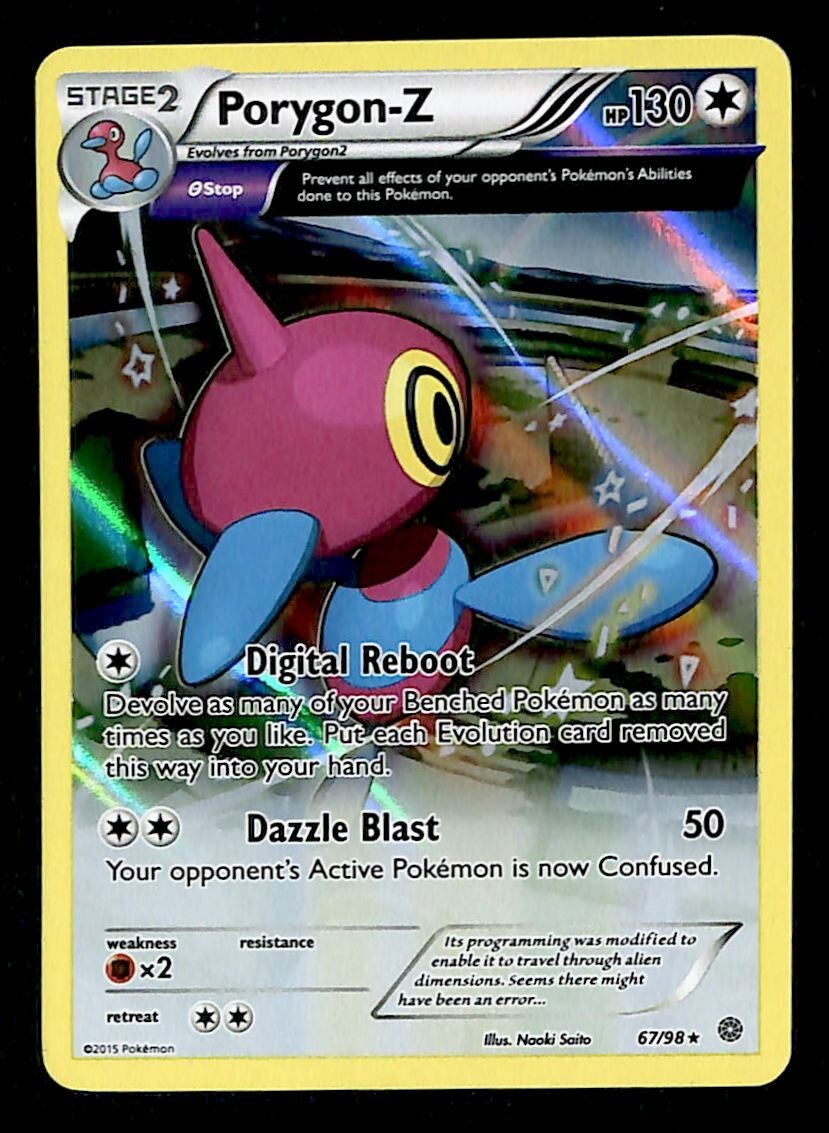 Porygon-Z Ultra Rare Ancient Origins 67/98, NM Pokemon Card