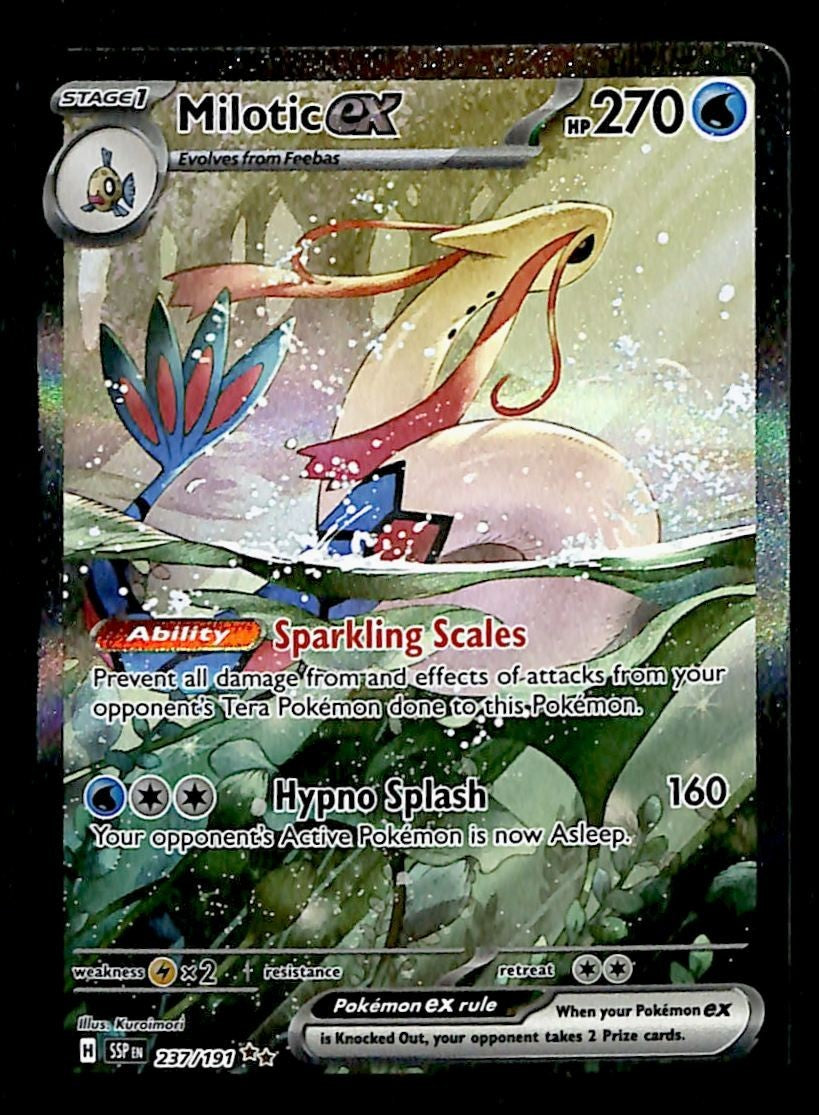 Milotic EX Illustration Rare Surging Sparks 237/191, NM Pokemon Card