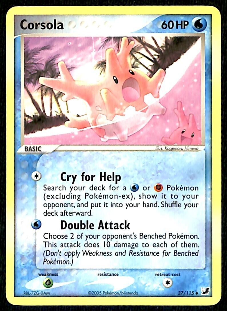 Corsola Unseen Forces NM, 37/115 Pokemon Card