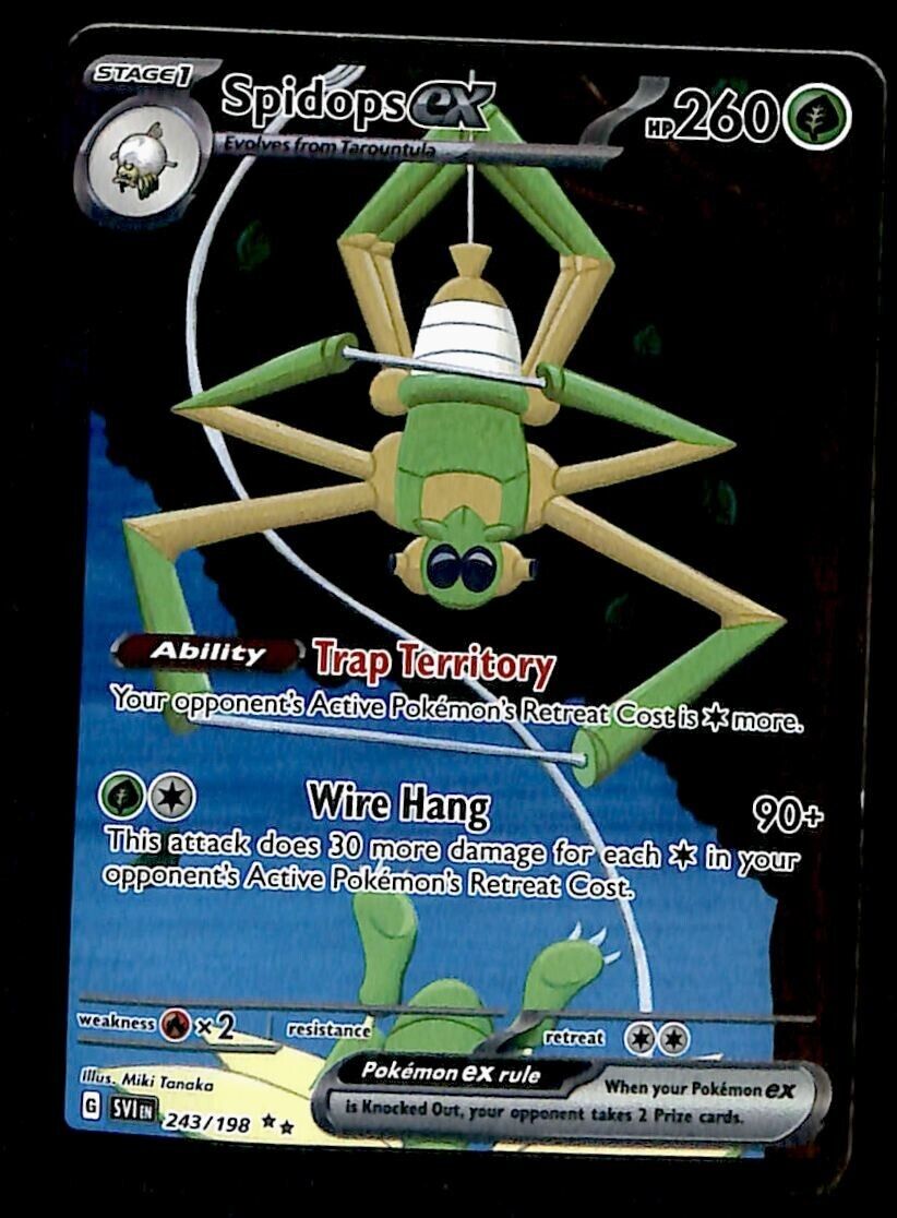 Spidops EX Special Illustration Scarlet & Violet Base 243/198, NM Poke