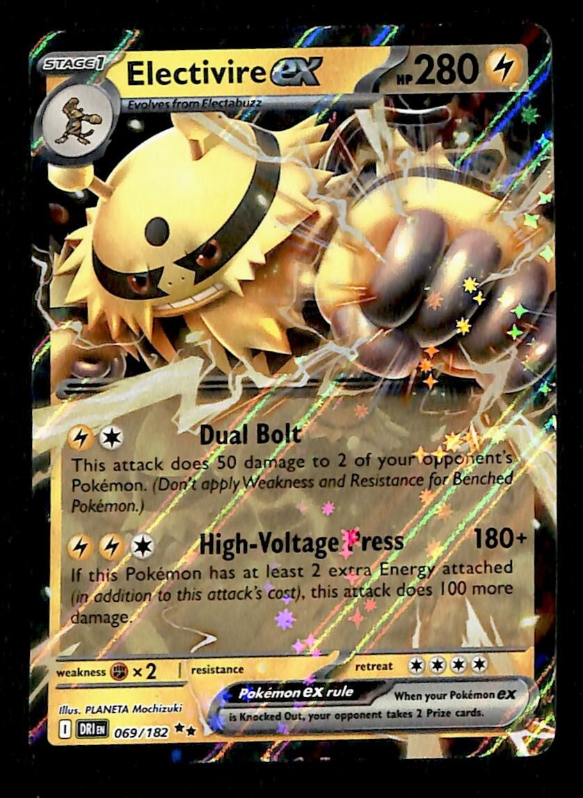 Electivire ex Rare Destined Rivals 069/182, NM Pokemon Card