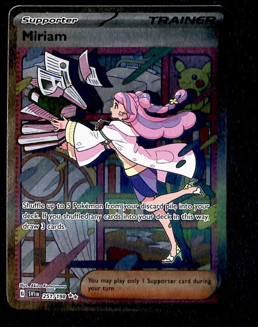 Miriam Trainer Illustration Rare Scarlet & Violet Bae 251/198, NM Poke