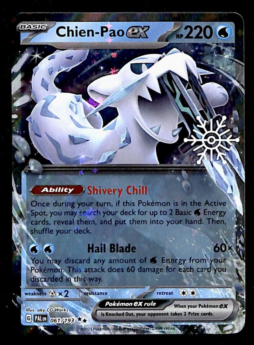 Chien-Pao ex 061/193 Snowflake Stamp Holiday Calendar Pokemon Card NM