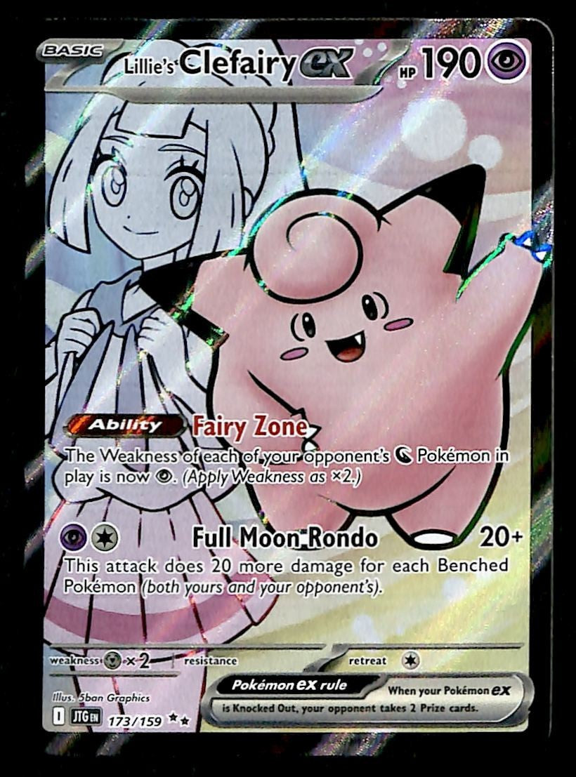 Lillies Clefairy ex Full Art Journey Together 173/159, NM Pokemon Card