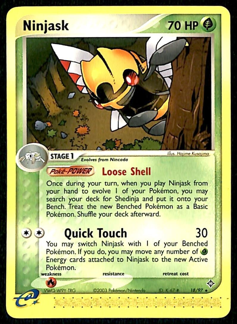 Ninjask EX Dragon NM, 18/97 Pokemon Card