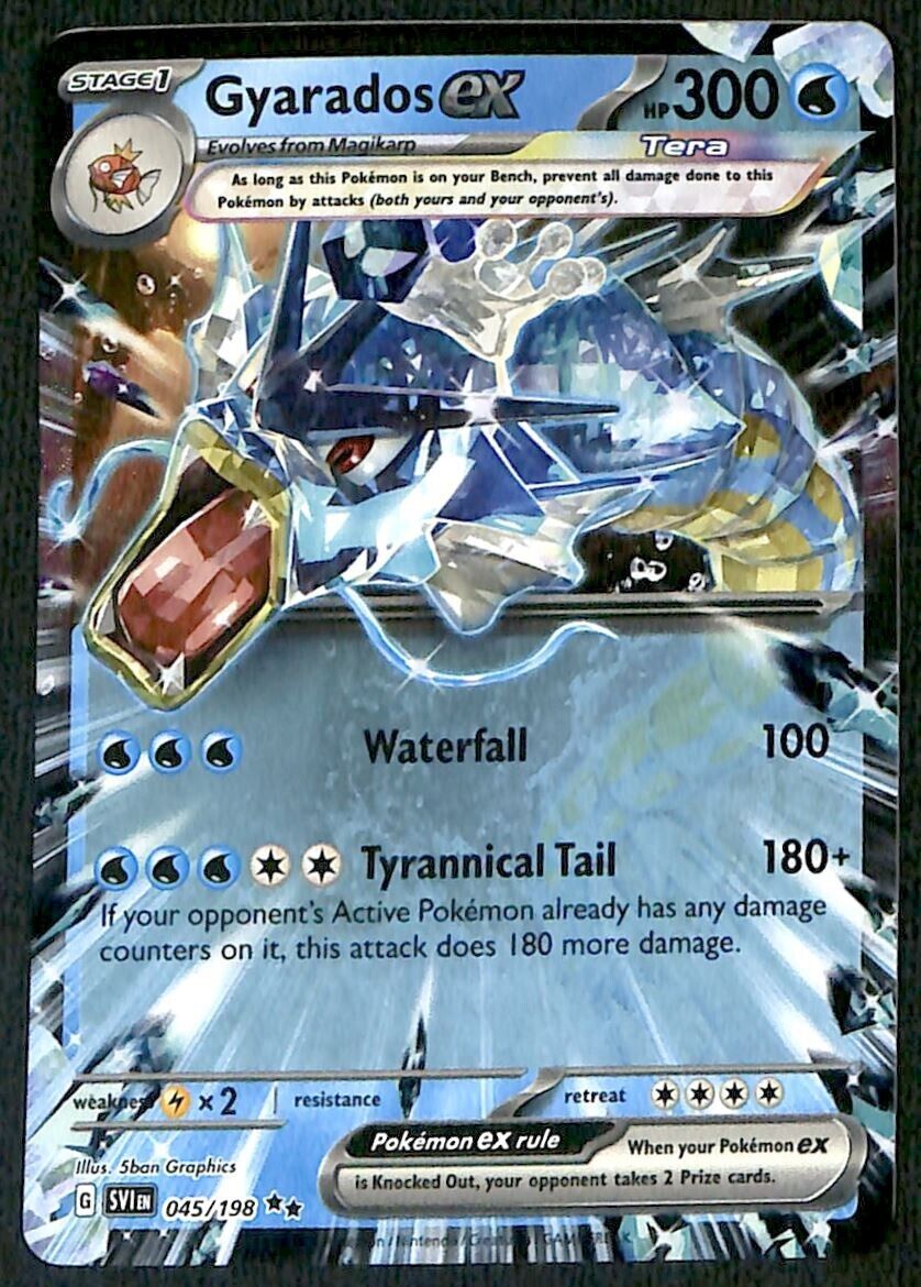 Gyarados ex Ultra Rare Scarlet & Violet 045/198, NM Pokemon Card