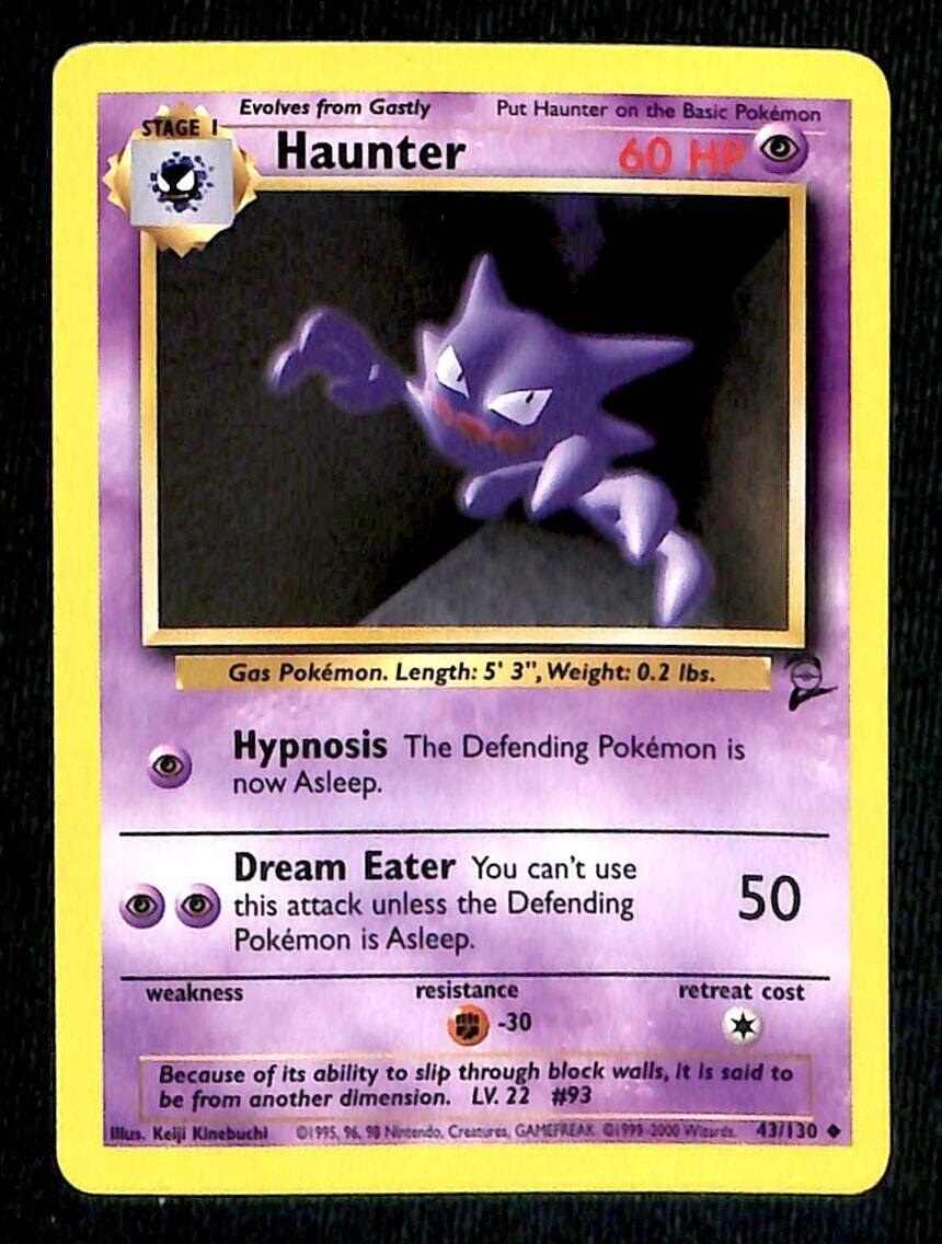 Haunter Base Set 2 EX, 43/130 Pokemon Card