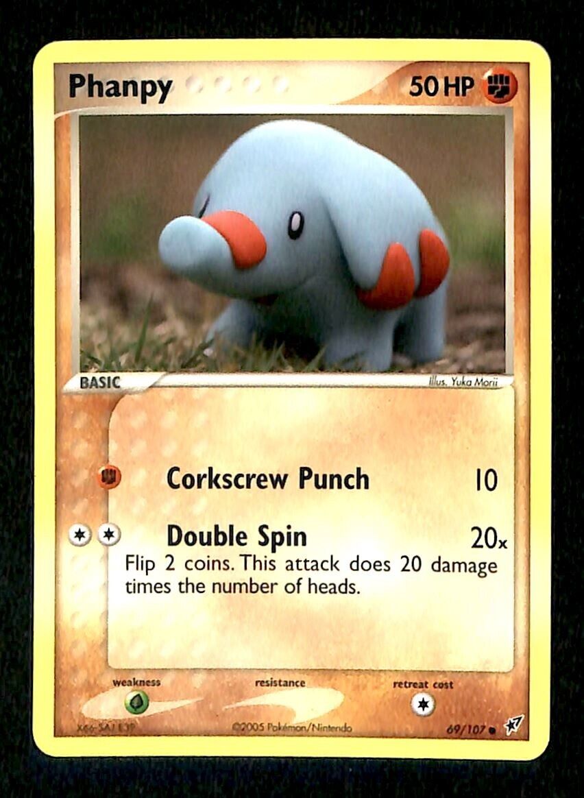 Phanpy EX Deoxy NM, 69/107 Pokemon Card