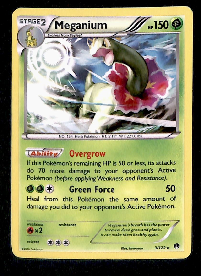 Meganium Holo Breakpoint 3/122, EX Pokemon Card