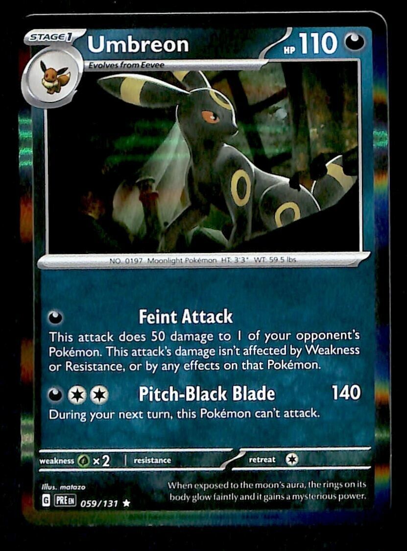Umbreon Holo Prismatic Evoloutions 059/131, NM Pokemon Card