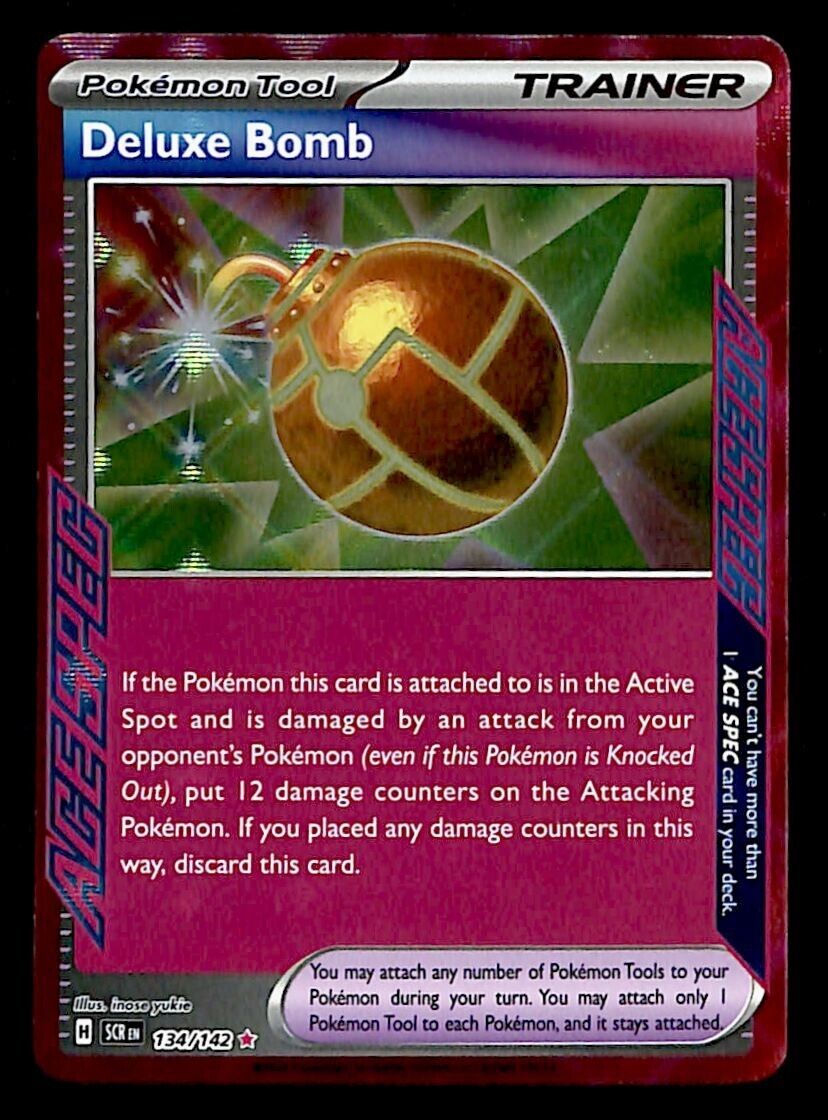 Deluxe Bomb Ace Spec Stellar Crown 134/142, NM Pokemon Card