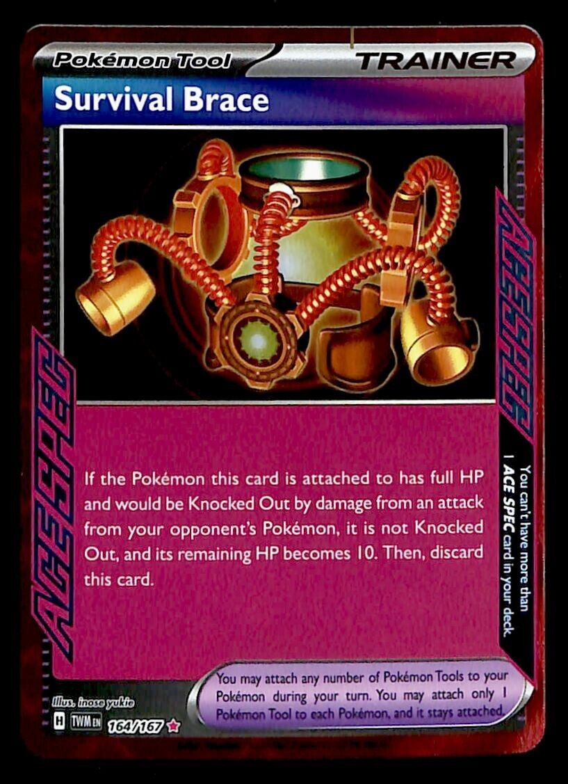 Survival Brace Ace Spec Twilight Masquerade 164/167, NM Pokemon Card