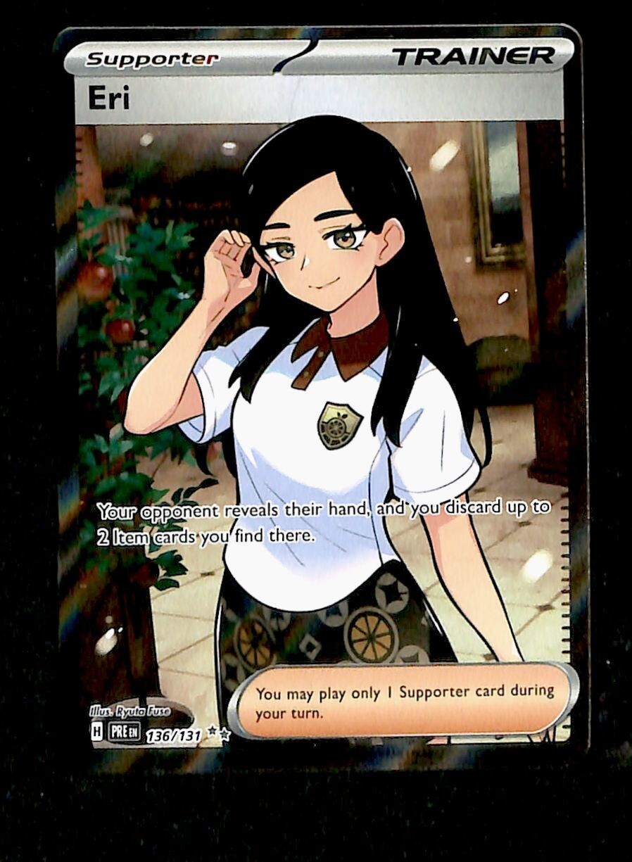 Eri Full Art Trainer Ultra Rare Prismatic Evoloutions 136/131, NM Poke