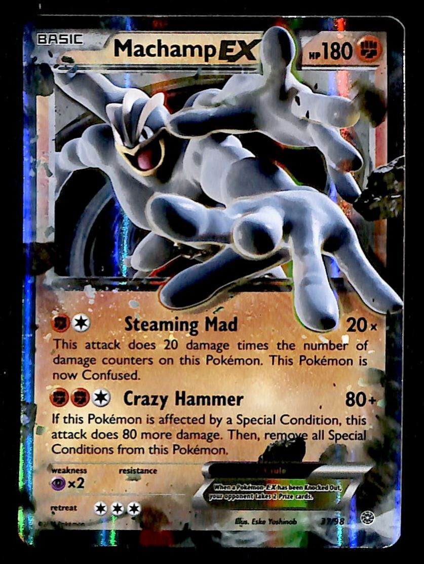 Machamp EX Ultra Rare Ancient Origins 37/98, EX Pokemon Card
